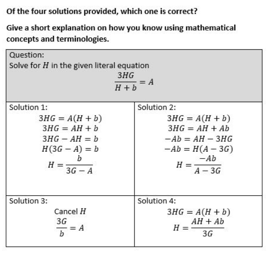 Solved Of the four solutions provided, which one is correct? | Chegg.com