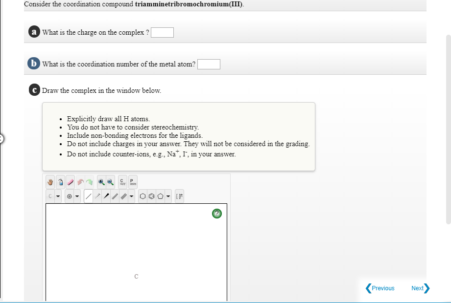 Solved Consider The Coordination Compound