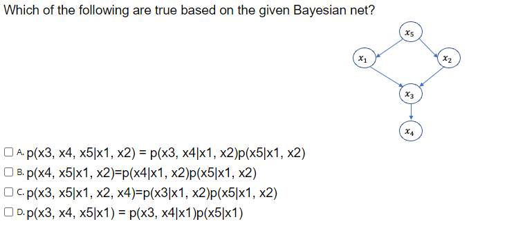 Which of the following are true based on the given | Chegg.com