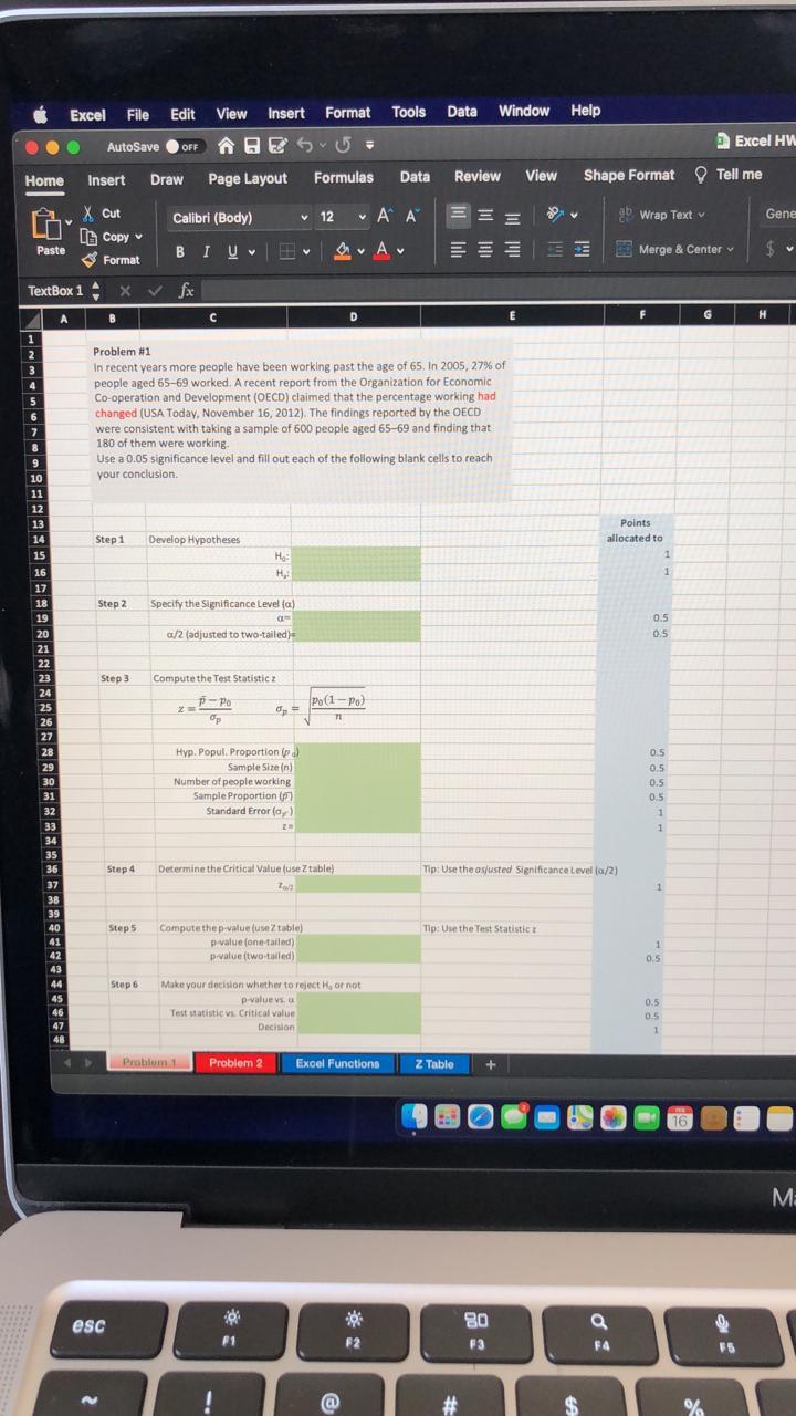 Solved Excel File Edit Help View Insert Format Tools Data