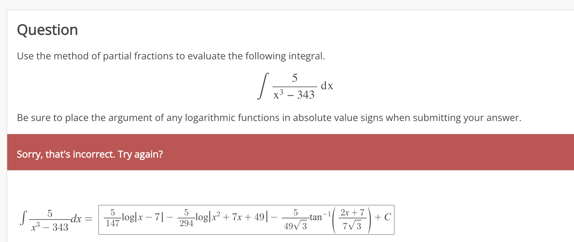 Solved Use the method of partial fractions to evaluate the | Chegg.com