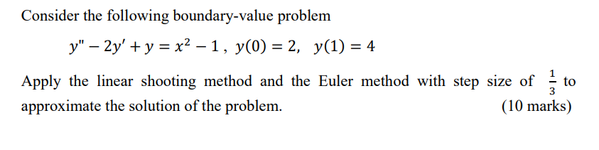 Solved Consider the following boundary-value problem 𝑦 Solved Consider the following boundary-value problem 𝑦