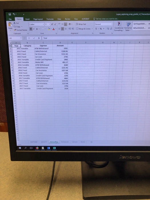 EX16_XL_COMP GRADER CAP_HW -Stock Transactions 1.6 | Chegg.com