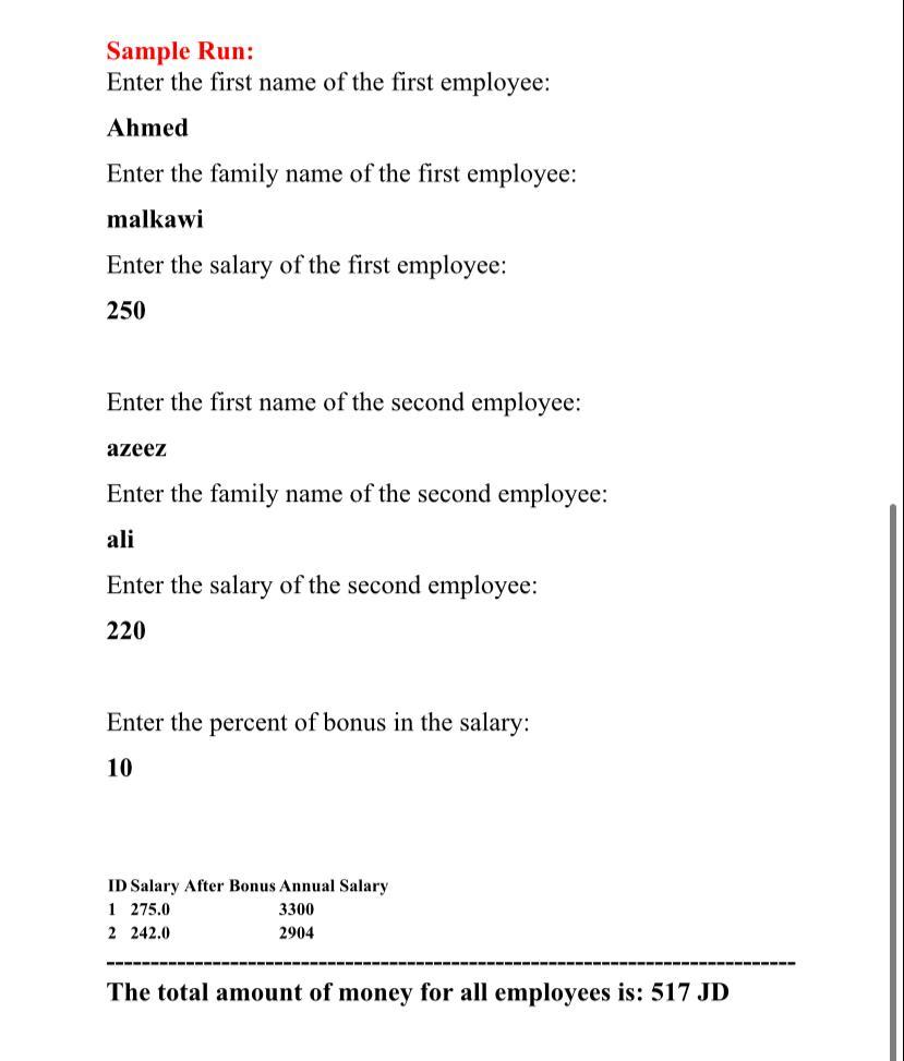 Solved Q1 1 Write A Java Class Employee For Dealing With 