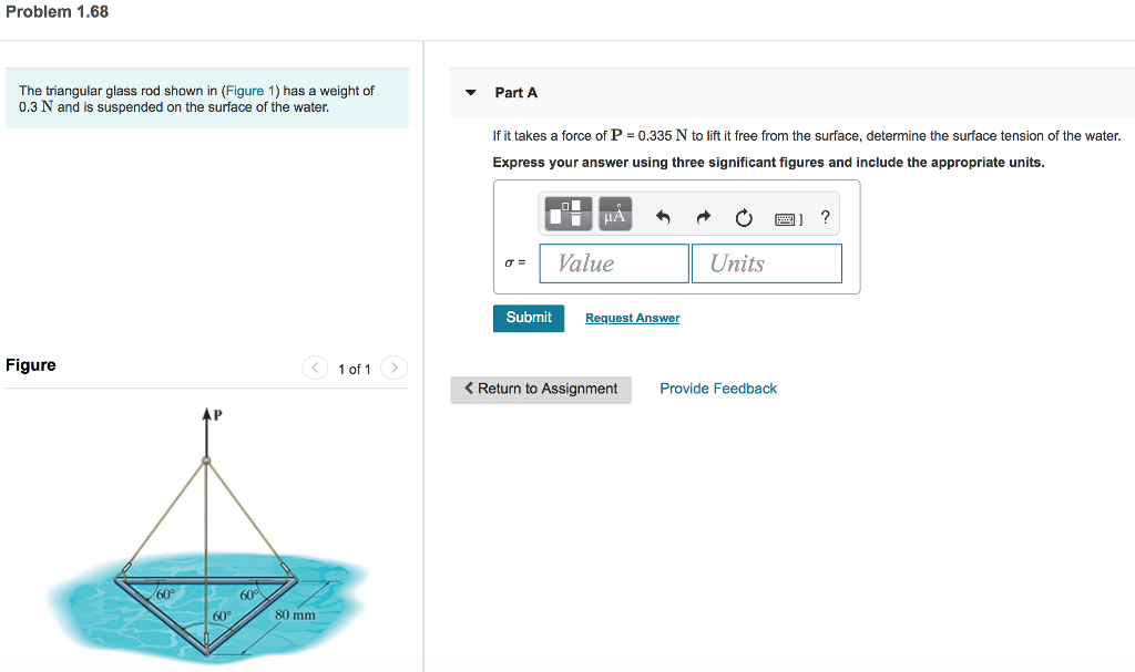 Solved Problem 1.68 The triangular glass rod shown in | Chegg.com