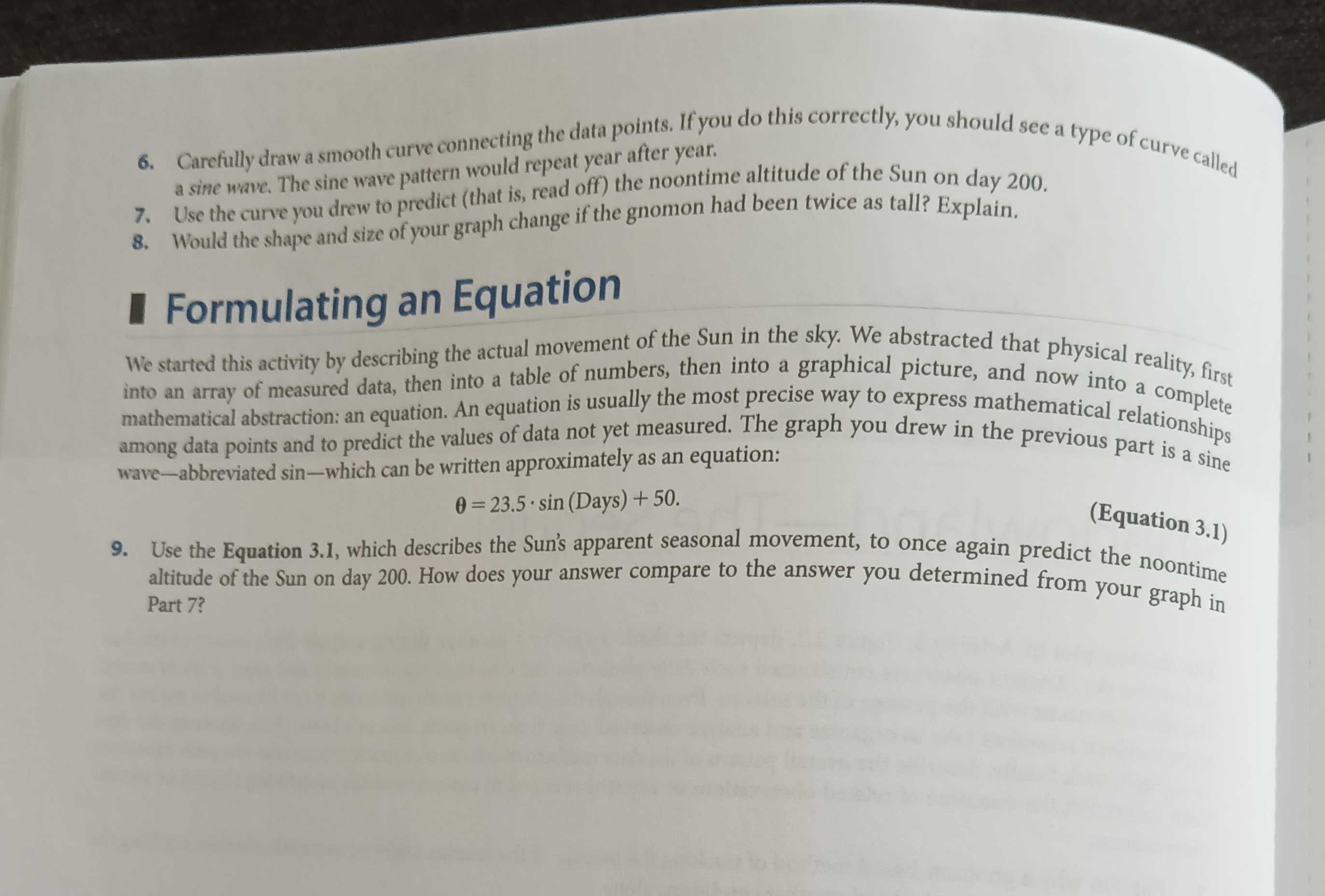 Solved Carefully draw a smooth curve connecting the data | Chegg.com