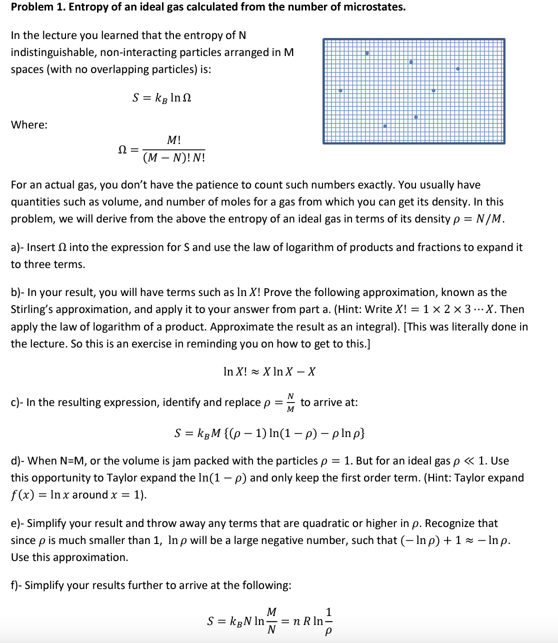 Solved In the lecture you learned that the entropy of N | Chegg.com