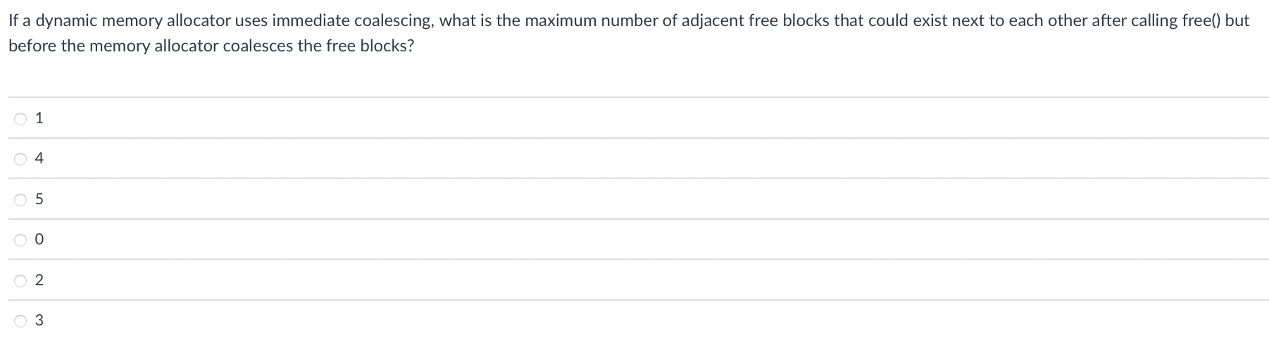 Solved If a dynamic memory allocator uses immediate | Chegg.com