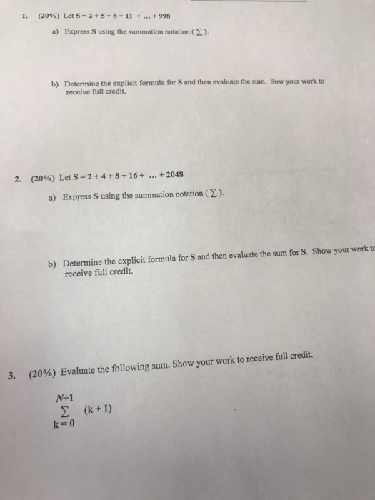 Solved 1 20 Let S 2 5 8 11 998 A Express S Using Chegg solved-1-20-let-s-2-5-8-11-998-a-express-s-using-chegg