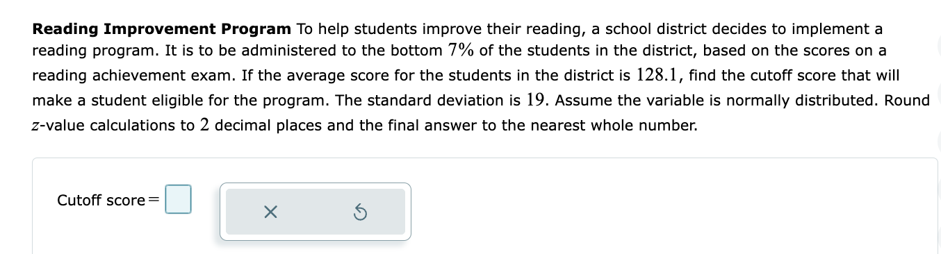 Solved Reading Improvement Program To help students improve | Chegg.com