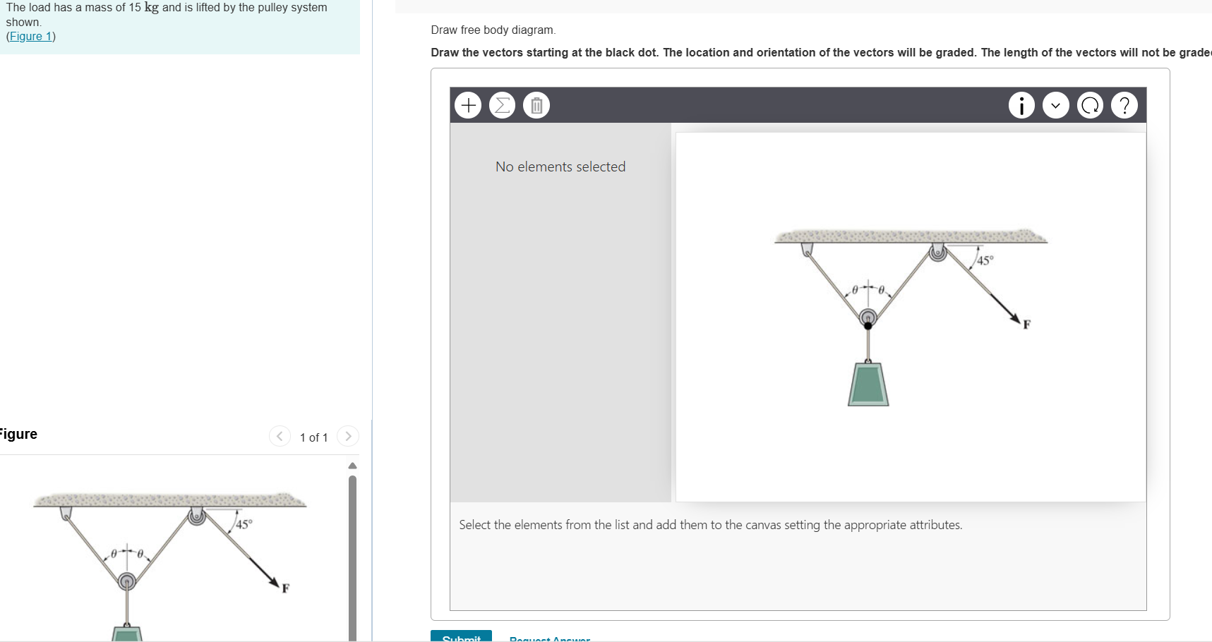 Solved The load has a mass of 15 ﻿kg and is lifted by the | Chegg.com