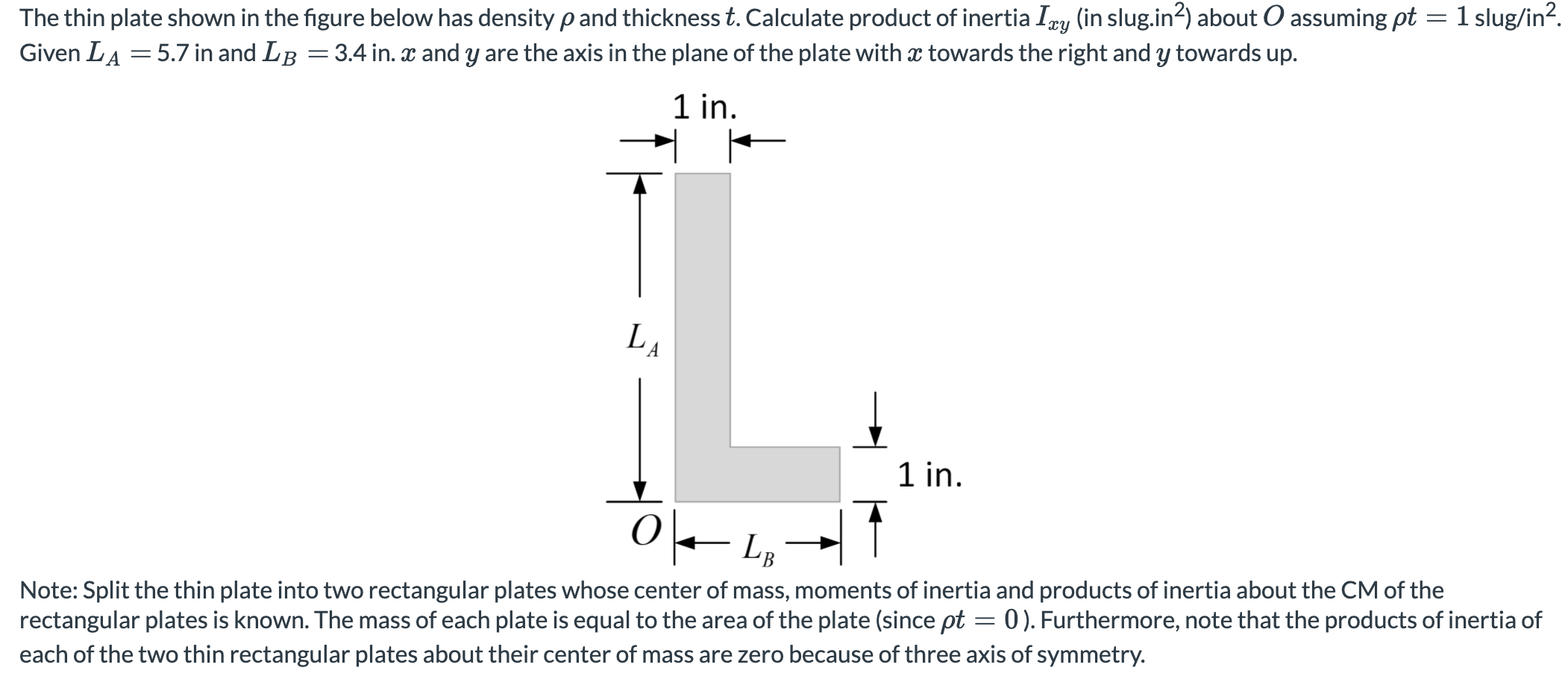 Solved The thin plate shown in the figure below has density | Chegg.com