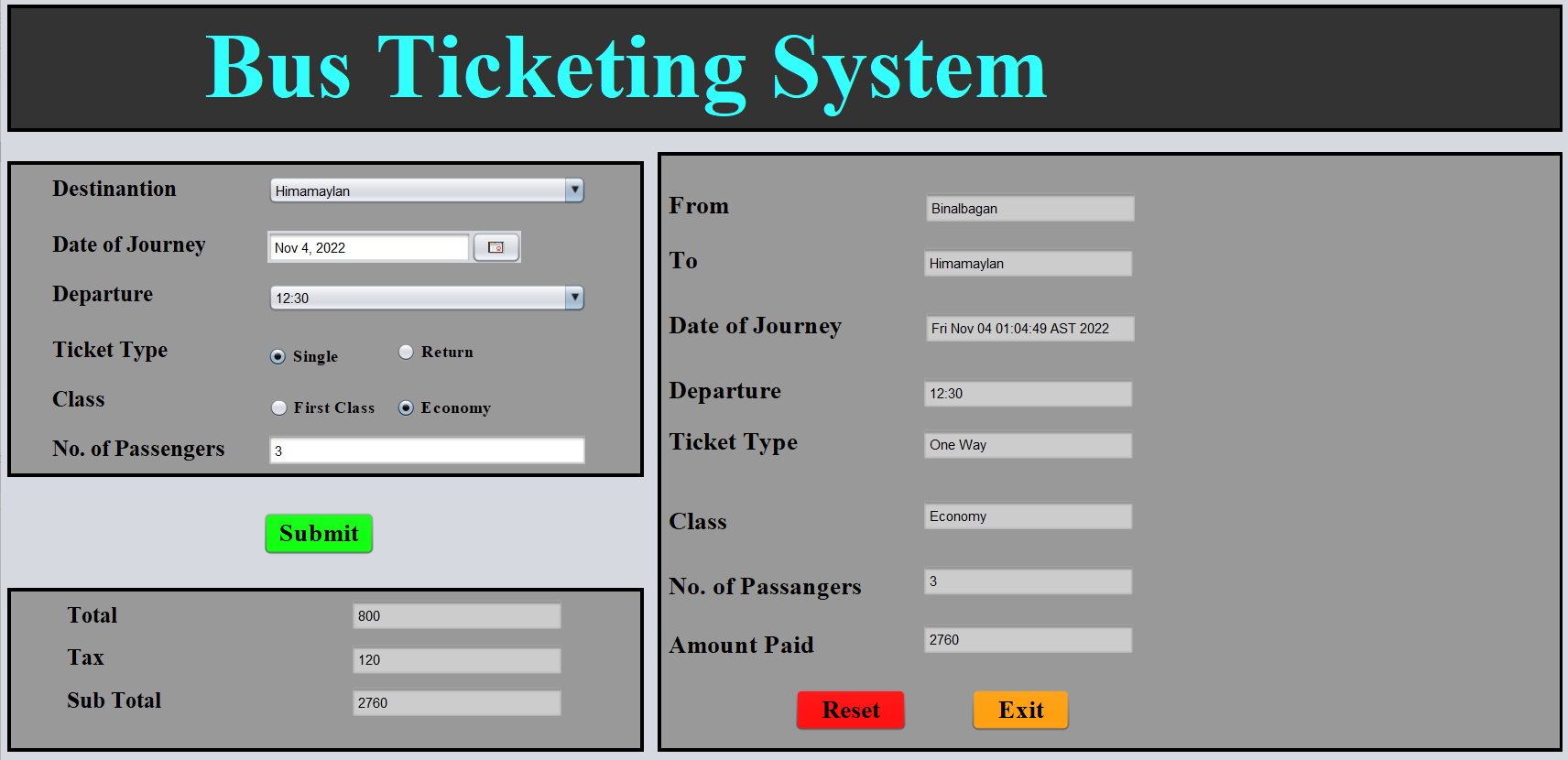 Solved im working on a java project for a bus booking system | Chegg.com