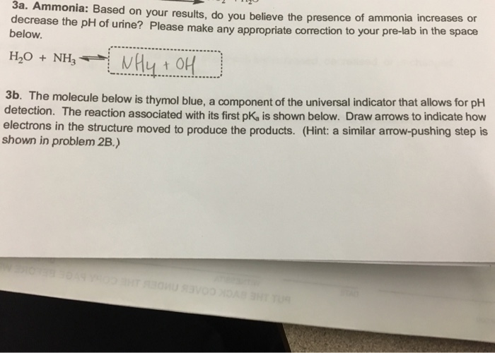 Solved 3a. Ammonia: Based on your results, do you believe | Chegg.com
