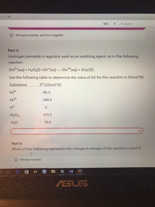 Solved Hydrogen peroxide is regularly used as an oxidizing | Chegg.com