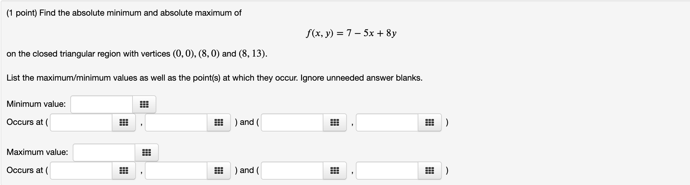 Solved Find The Minimum And Maximum Values Of The Function 