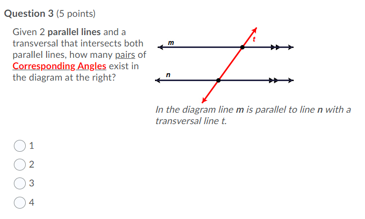 Solved In the diagram line m is parallel to line n with a | Chegg.com
