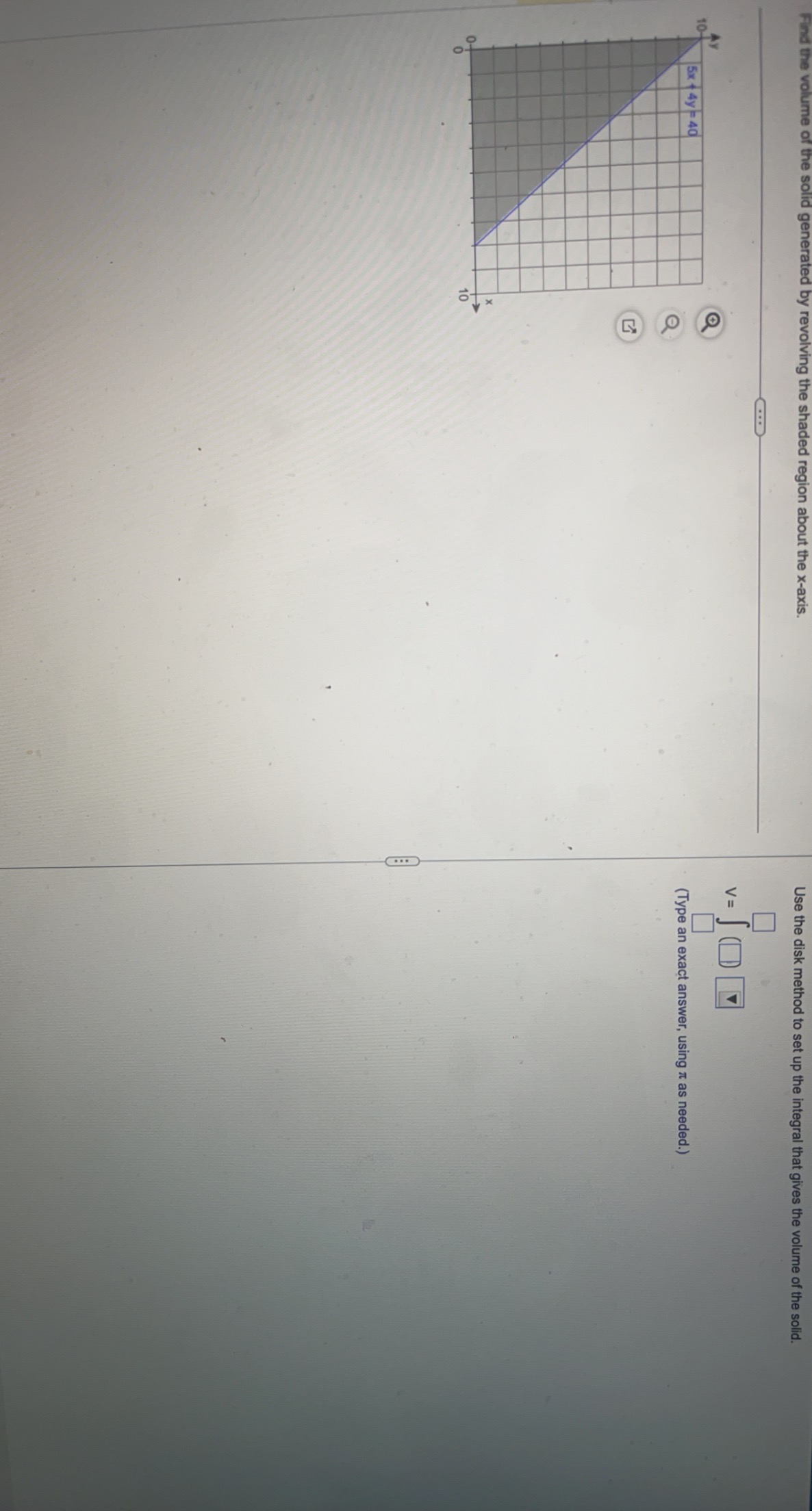 Solved Use the disk method to set up the integral that gives | Chegg.com