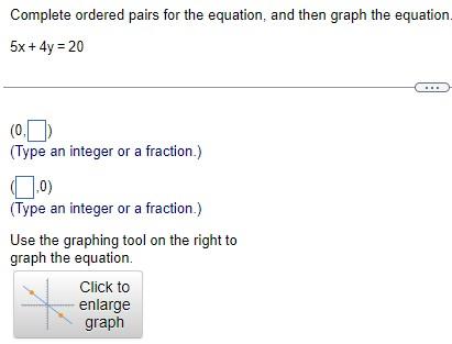Solved Complete ordered pairs for the equation, and then | Chegg.com