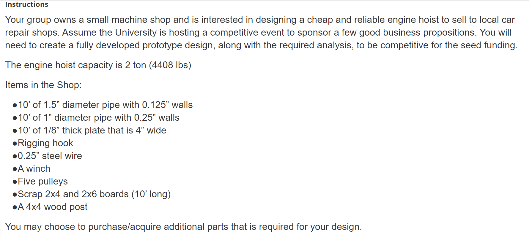 Solved InstructionsYour group owns a small machine shop and | Chegg.com
