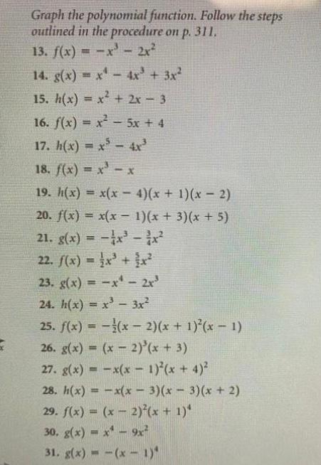 Solved - Graph the polynomial function. Follow the steps | Chegg.com