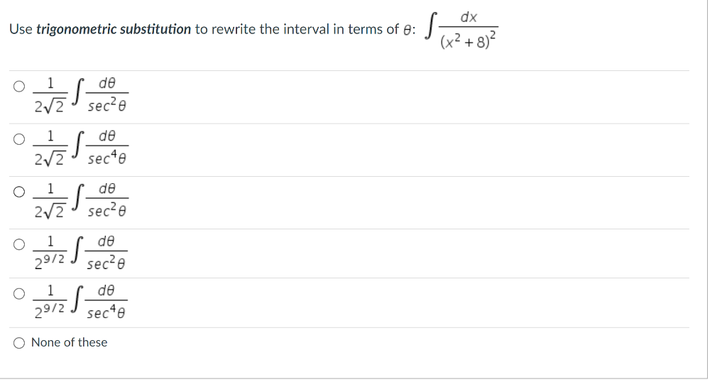 Solved Choose a u-substitution and rewrite the integral in | Chegg.com
