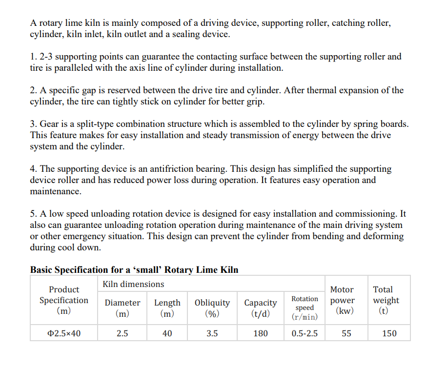 Solved Rotary Lime Kiln Rotary lime kilns consist of a | Chegg.com