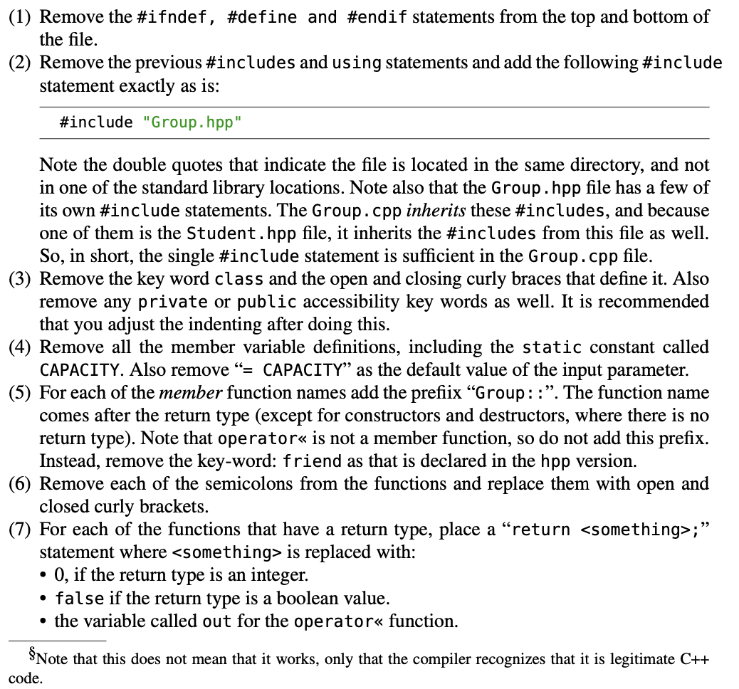 (1) Remove the \#ifndef, \#define and \#endif | Chegg.com