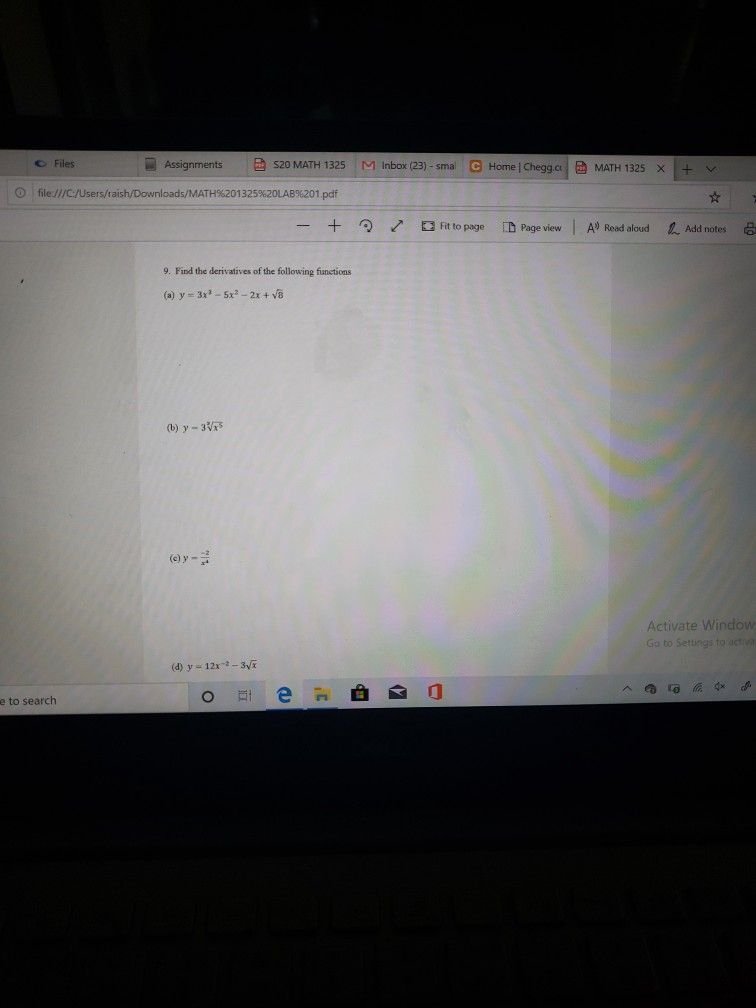 Solved O Files Assignments S20 MATH 1325 M Inbox (23) - smal | Chegg.com
