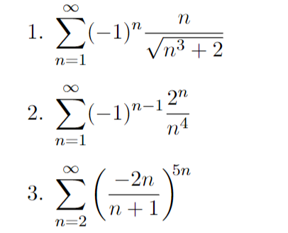 Solved 3.6 - determine whether the series is absolutely | Chegg.com