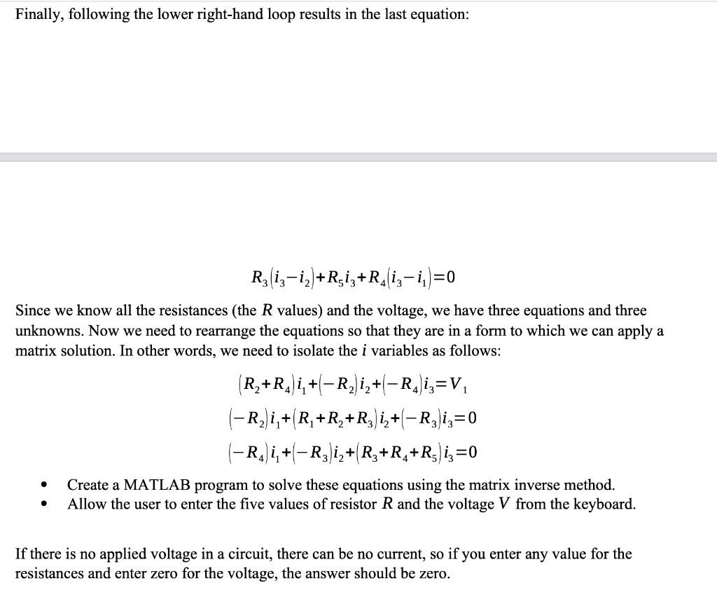 Solved 2 - An electrical circuit In solving an electrical | Chegg.com Solved 2 - An electrical circuit In solving an electrical | Chegg.com
