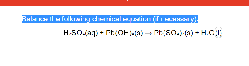 Solved Balance the following chemical equation (if | Chegg.com