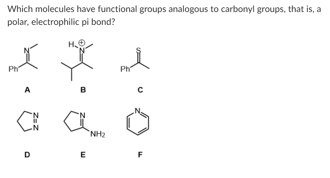 Solved Which molecules have functional groups analogous to | Chegg.com