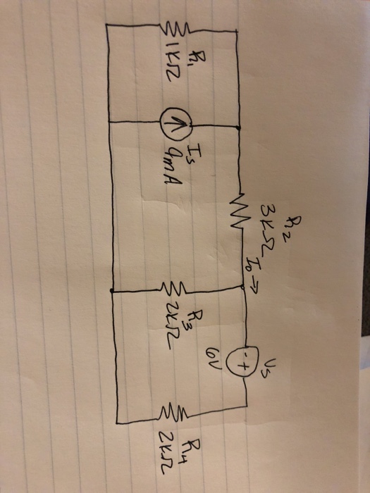 Solved Given Io=1mA, find the voltage across R4? | Chegg.com