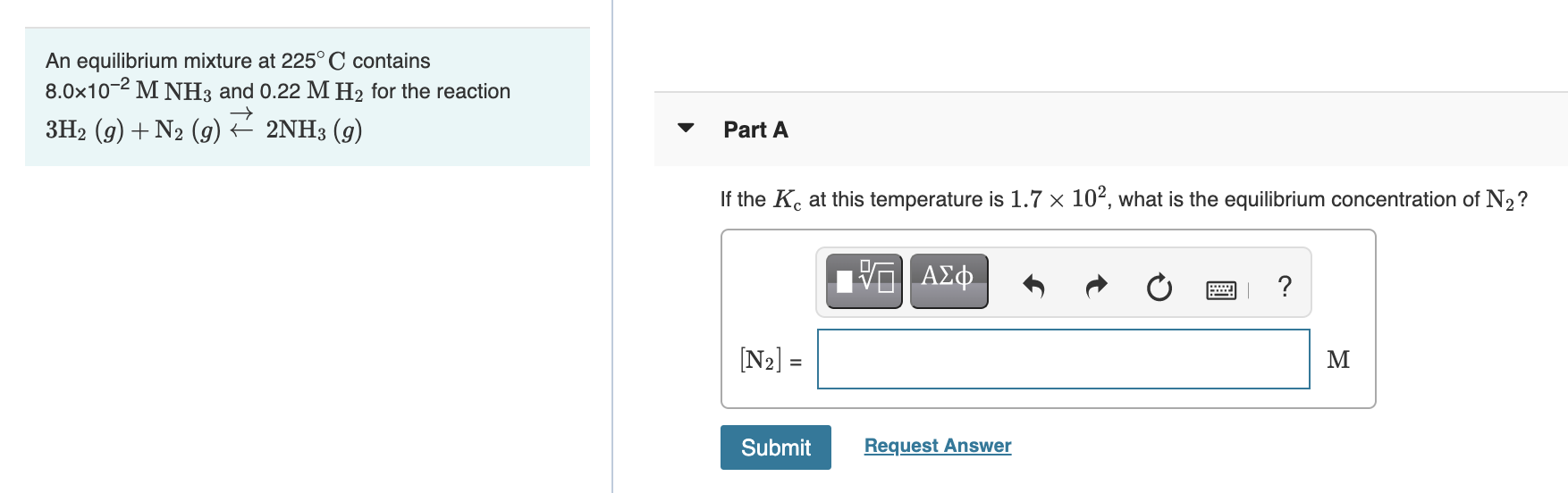 Solved Review | Constants | Periodic T Consider the reaction | Chegg.com