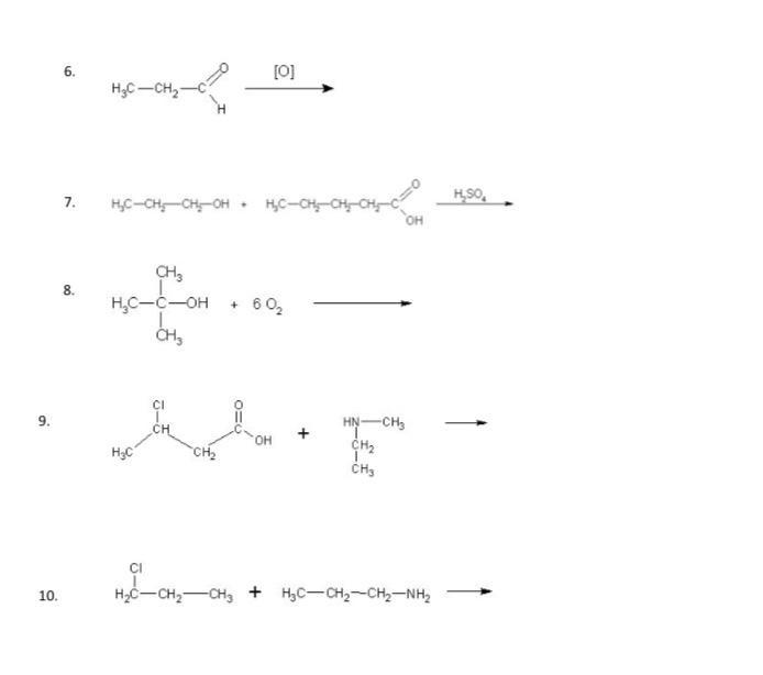 Solved Complete the following reactions and use IUPAC method | Chegg.com
