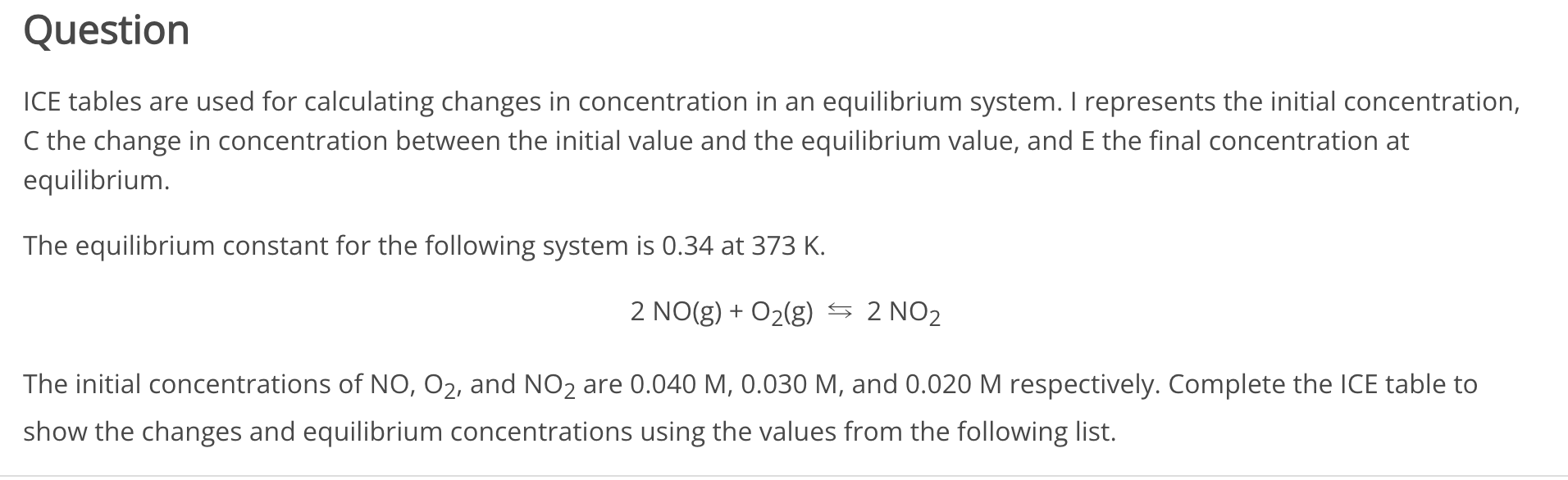 Solved ICE tables are used for calculating changes in | Chegg.com