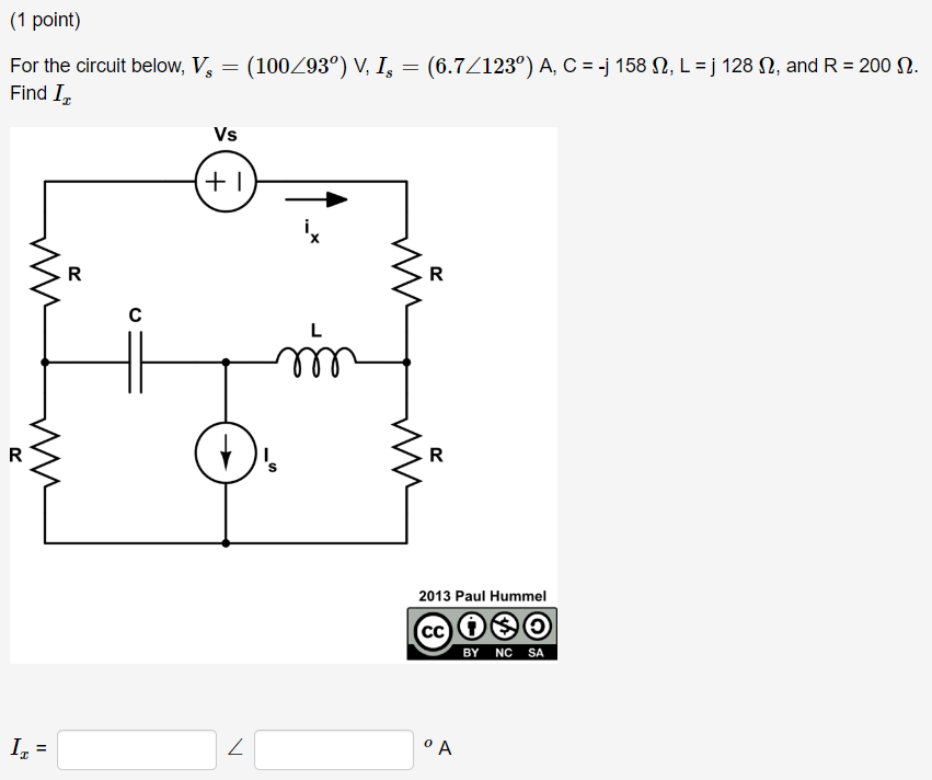 Solved For the circuit below, | Chegg.com