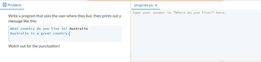 Solved Problem program.py > Type your answer to "Where do | Chegg.com