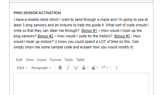 Solved PING SENSOR ACTIVATION I have a mobile robot which I | Chegg.com