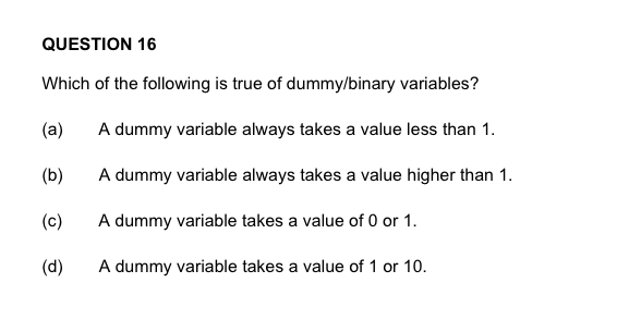 Solved Question 16 Which Of The Following Is True Of