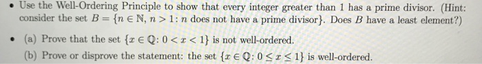 Solved .Use the Well-Ordering Principle to show that every | Chegg.com