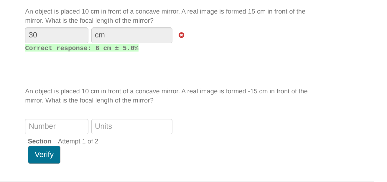 Solved An object is placed 10 cm in front of a concave | Chegg.com