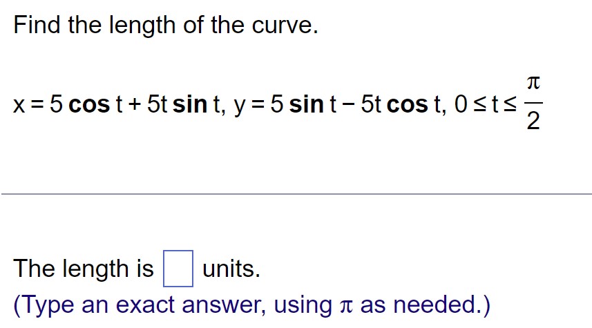 Solved Find the length of the curve. | Chegg.com