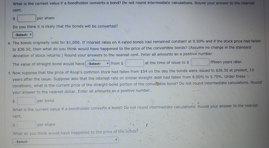 What is the current value if a bondholder converts a | Chegg.com