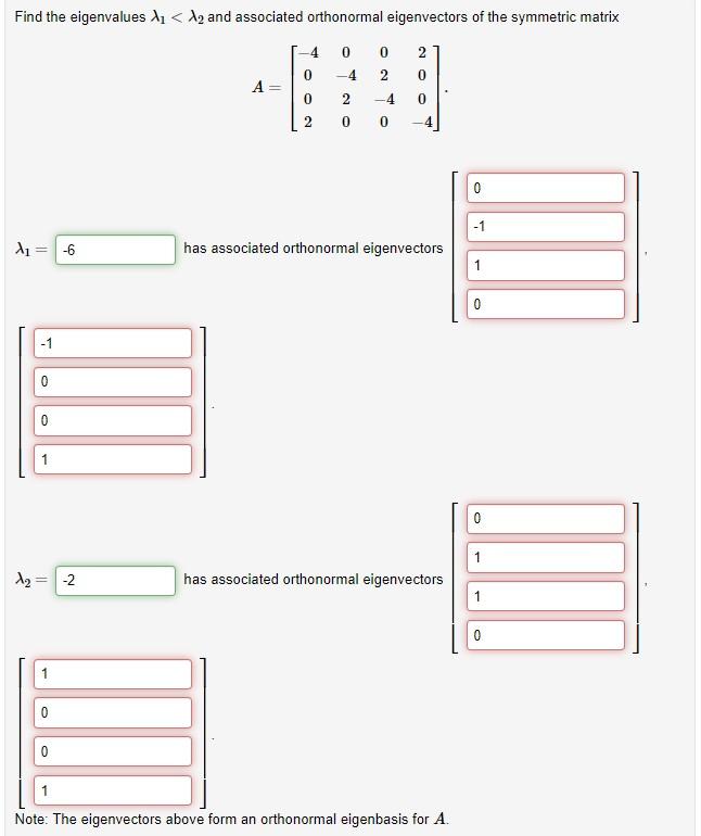 Solved Find the eigenvalues λ1