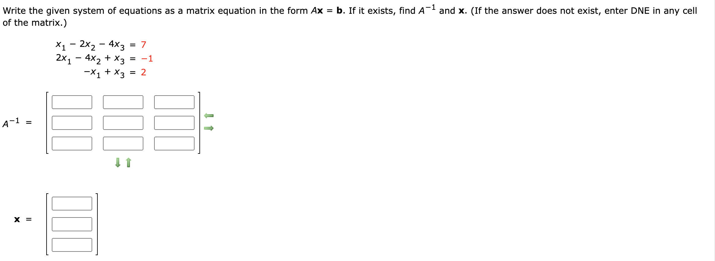 Solved Write the given system of equations as a matrix | Chegg.com