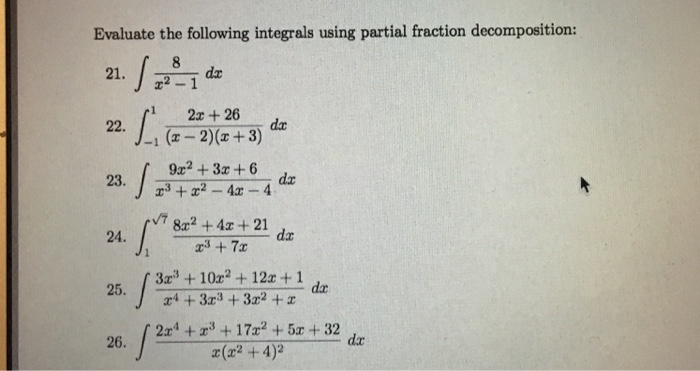 Solved Evaluate the following integrals using partial | Chegg.com