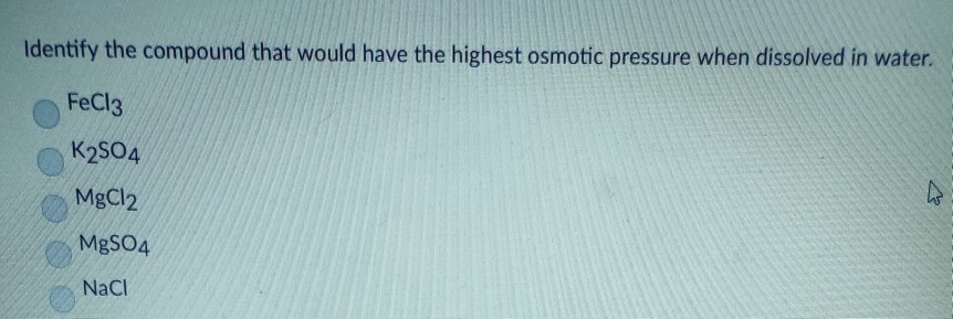 Solved Choose the aqueous solution below with the highest | Chegg.com