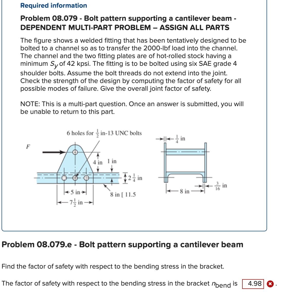 Solved Required informationProblem 08.079 - ﻿Bolt pattern | Chegg.com